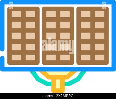 array solar panel color icon vector illustration Stock Vector Image ...