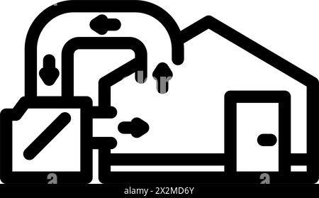 return air ventilation line icon vector. return air ventilation sign ...