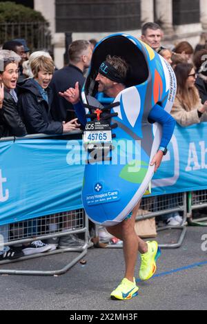 Karl Fitzpatrick participating in the TCS London Marathon 2024 passing ...