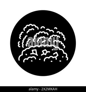 Burning garbage black line icon. Pictogram for web page, mobile app ...