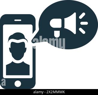 Influencer Marketing icon. Monochrome simple Marketing Strategy icon ...