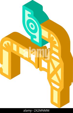exhaust system ventilation isometric icon vector. exhaust system ...