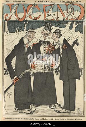 Vintage German magazine cover, Jugend, Well dressed young woman, Art ...