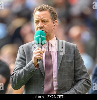 TV Sport presenter Mark Pougatch ahead during the Emirates FA Cup final ...
