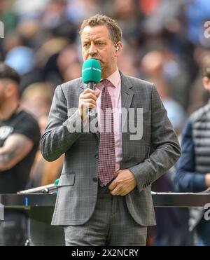 TV Sport presenter Mark Pougatch ahead during the Emirates FA Cup final ...
