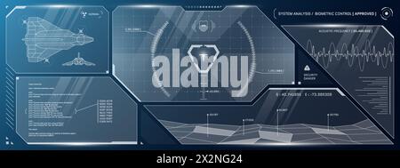 VR HUD futuristic cyberspace control panel. Technology head up display ...