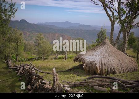 Ume Kbubu traditional house in Timor community Stock Photo - Alamy