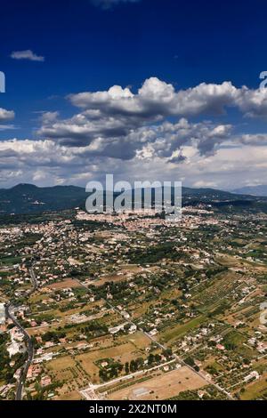 Italy. Lazio, aerial view of Frascati (roman castles, Rome Stock Photo ...