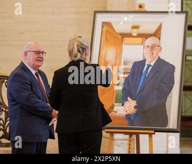 Former Stormont Assembly speaker Lord William Hay (centre) during an ...