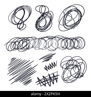 Random Scribbles. Random Scribbles Drawing Set Vector. Scribble Doodle Set Vector Stock Vector ...