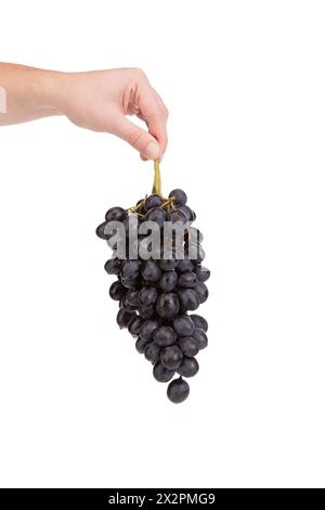 Sweet Green grape branch over background Stock Photo - Alamy