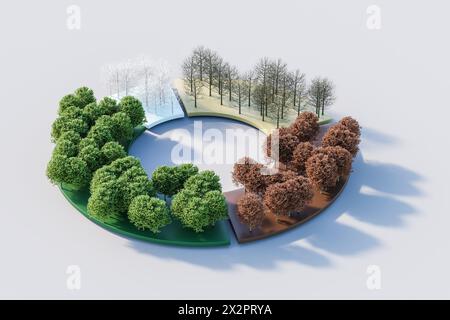 Pie chart for ecological, sustainable, eco-friendly business concept ...