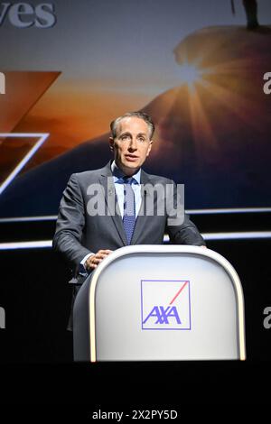 Chief Executive Officer of AXA Thomas Buberl arrives for a meeting with ...
