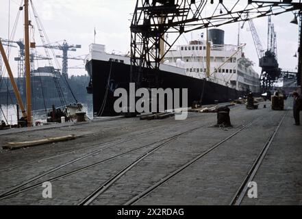 MS Calgaria at Yorkhill Quay, Glasgow. 20 May 1959. Built at Barclay ...