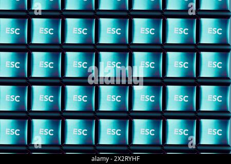 3D render of blue colored escape computer keys Stock Photo - Alamy