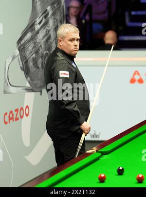 Robert Milkins during his match with Pang Junxu (not pictured) on day ...