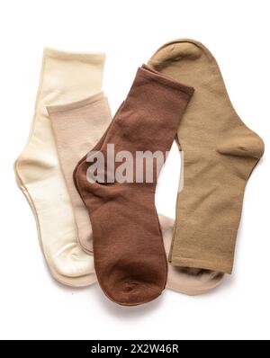 Different basic color socks on white background Stock Photo - Alamy