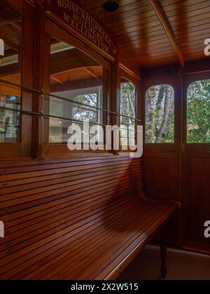 Historic Cable Car Interior Stock Photo - Alamy