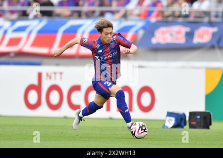 Tokyo, Japan. 21st Apr, 2024. FC Machida Zelvia's Takuya Yasui during the 2024 J1 League match ...