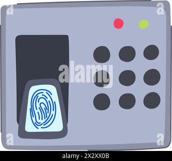 vein biometric security device cartoon vector illustration Stock Vector ...