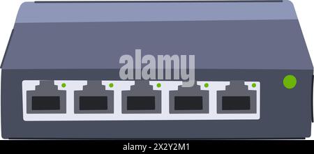 connectivity network switch cartoon vector illustration Stock Vector ...