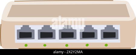connectivity network switch cartoon vector illustration Stock Vector ...