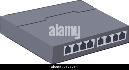 connectivity network switch cartoon vector illustration Stock Vector ...