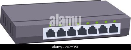 connectivity network switch cartoon vector illustration Stock Vector ...