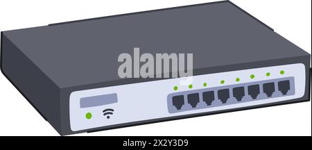 connectivity network switch cartoon vector illustration Stock Vector ...