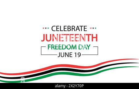 Honoring Juneteenth Beautiful Text Illustration Design for Freedom Day ...