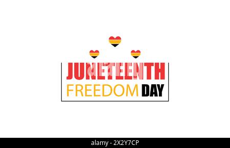 Honoring Juneteenth Beautiful Text Illustration Design for Freedom Day ...