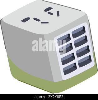electrical travel adapter cartoon vector illustration Stock Vector ...