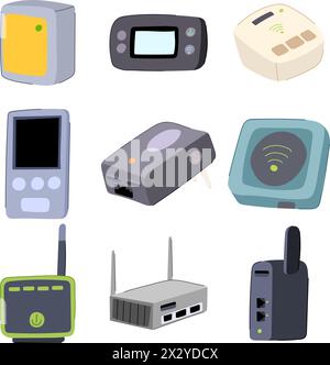 small travel router cartoon vector illustration Stock Vector Image ...