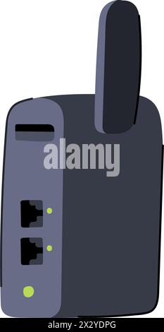 small travel router cartoon vector illustration Stock Vector Image ...
