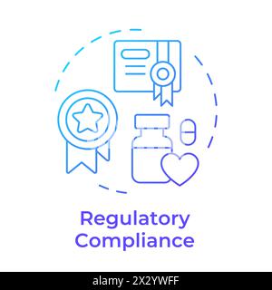 Regulatory compliance blue gradient concept icon Stock Vector Image & Art - Alamy