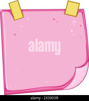 do pinned paper notes cartoon vector illustration Stock Vector Image ...