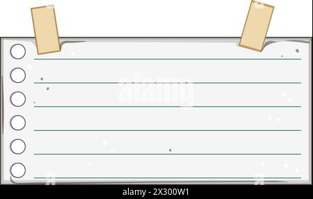 do pinned paper notes cartoon vector illustration Stock Vector Image ...