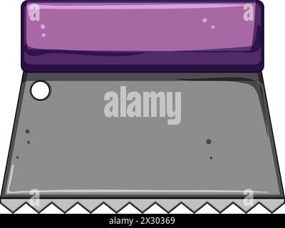 spreader notched trowel cartoon vector illustration Stock Vector Image ...