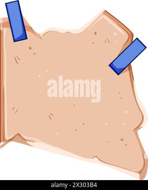 memory pinned torn paper notes cartoon vector illustration Stock Vector ...