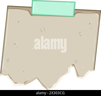 memory pinned torn paper notes cartoon vector illustration Stock Vector ...