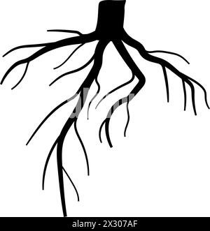 stability tree root cartoon vector illustration Stock Vector Image ...