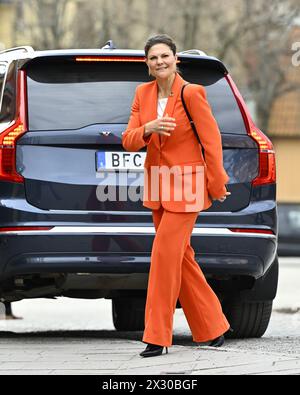 Stockholm Sweden 24th Apr 2024 Sweden s Crown Princess Victoria
