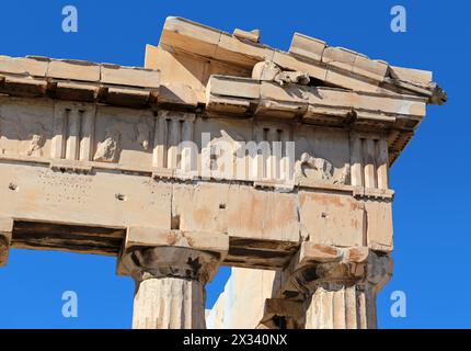 The Tympanum of Parthenon Ancient Greek Temple on the Acropolis of ...