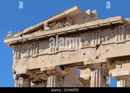 The Tympanum of Parthenon Ancient Greek Temple on the Acropolis of ...