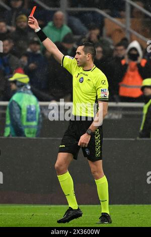 Andrea Colombo referee during the Serie A Enilive soccer match between ...