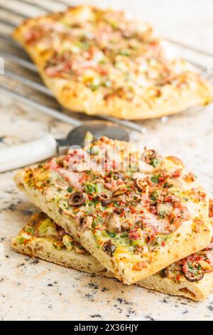 Italian square cheese Stock Photo - Alamy
