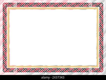 Horizontal frame and border with colors of Papua New Guinea flag ...