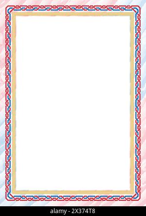 Vertical frame and border with Mongolia flag, template elements for ...