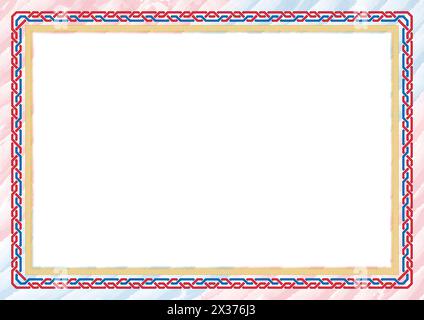 Horizontal frame and border with Mongolia flag, template elements for ...