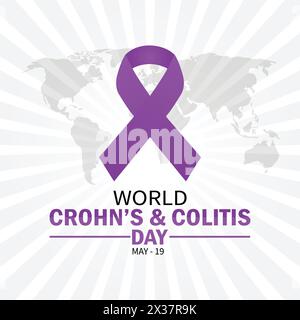 World Crohn's and Colitis Day. May 19. Suitable for greeting card ...